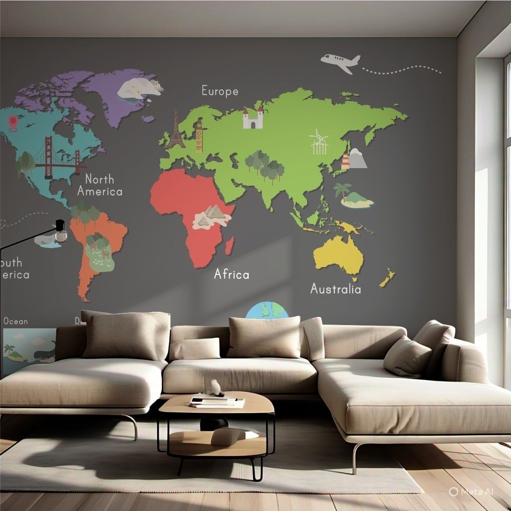 073 VINILO PARED MAPA COLOR 1 - APA ID GRAFICA