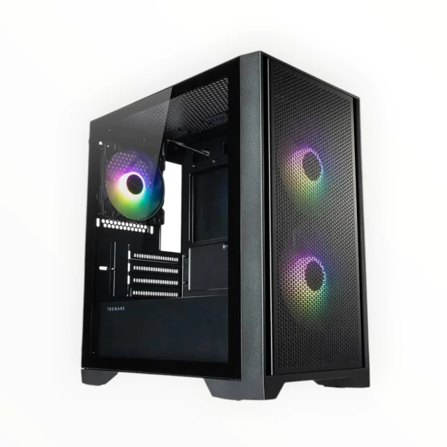 Gabinete Tecware Neo M2 TG Mesh con 3 Coolers ARGB y diseño moderno