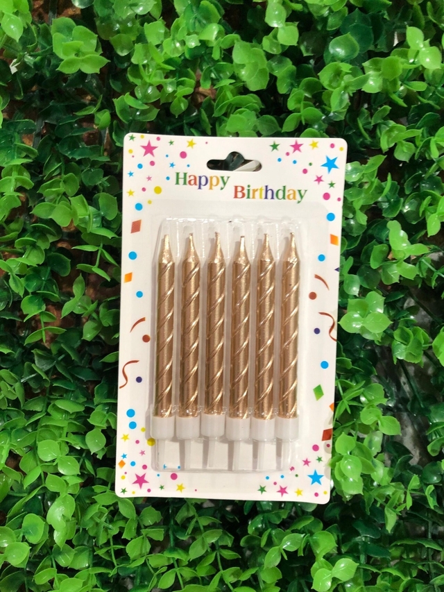 Velas Medianas Espiraladas x6